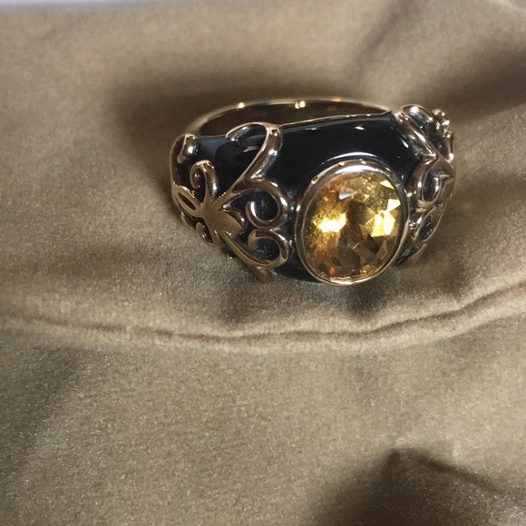 Omar Torres | Jewelry | Beautiful Omar Torres 4k Clad Citrine Onyx Ring ...